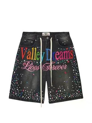 VALE FOREVER Ice Cream Denim Shorts - Black