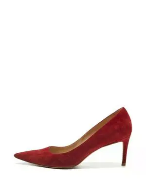 STUART WEITZMAN Suede Pointed Toe Stiletto Heeled Sandals