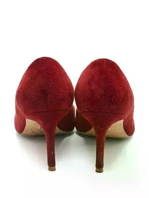 STUART WEITZMAN Suede Pointed Toe Stiletto Heeled Sandals