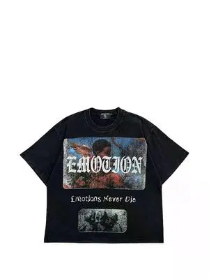 MIXED EMOTION Divine Emotion Graphic-print T-shirt - Black