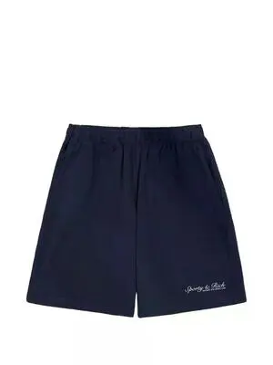 SPORTY & RICH Syracuse Embroidered-logo Shorts