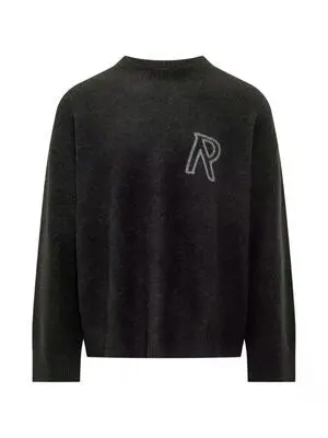 REPRESENT Logo-embroidered Crew Neck Sweater