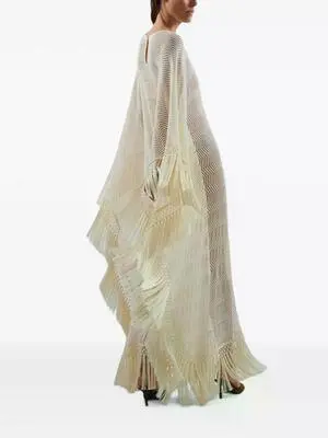 TALLER MARMO Santa Fe Fringed Kaftan Maxi Dress