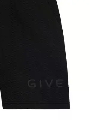 Givenchy Logo-embroidered Herringbone Shorts