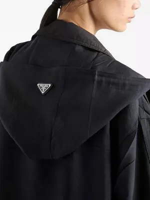 Prada Single-breasted Mohair And Re-nylon Coat