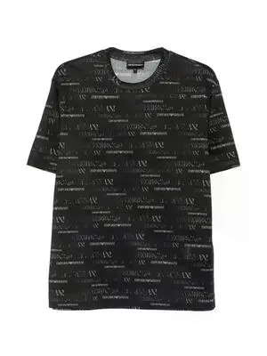 Emporio Armani Logo-print T-shirt - Black