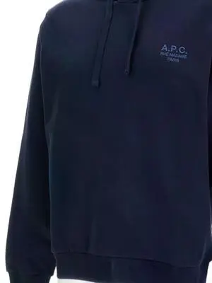 A.p.c. Logo-embroidered Drawstring Hoodie