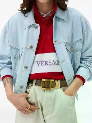Versace Elasticated-waist Denim Jacket
