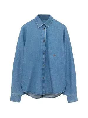LOEWE LOEWE Anagram Embroidered Denim Shirt