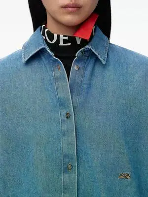 Loewe Anagram Embroidered Denim Shirt