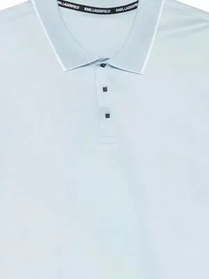 Karl Lagerfeld Logo-print Tipped-collar Polo Shirt