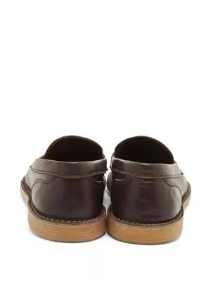 Dolce & Gabbana Logo-plaque Leather Loafers