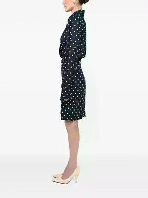 ROWEN ROSE Polka-dot Cropped Shirt
