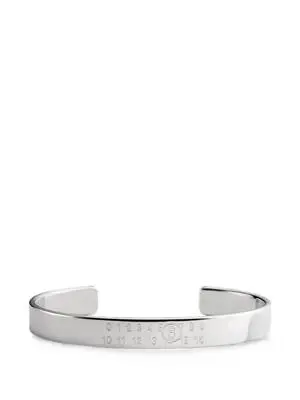 MAISON MARGIELA Engraved Numeric Cuff Bracelet - Silver