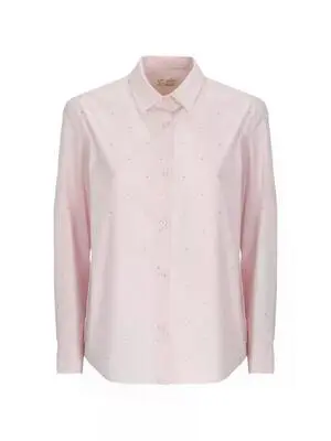 MC2 SAINT BARTH Meredith Crystal Embellished Shirt - Pink