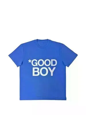 GEORDIE CAMPBELL Slogan Print T-shirt - Blue