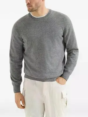 Brunello Cucinelli Cashmere Crew-neck Sweater - Grey