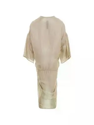 Rick Owens Draped V-neck Dress - Neutrals