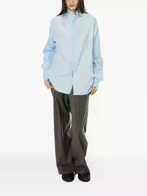 MASU Ruffled Zip-up Shirt