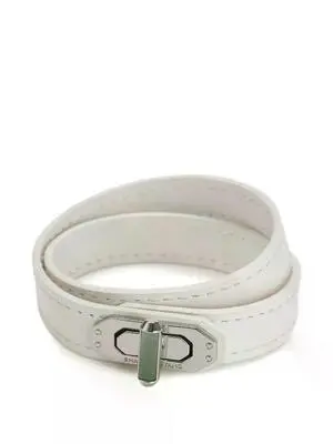 Shanghai Tang Leather Locket Bracelet - Silver