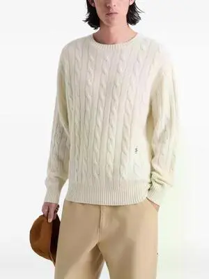 SPORTY & RICH Cable-knit Logo Sweater