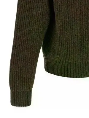 JIL SANDER Ribbed Half-zip Sweater