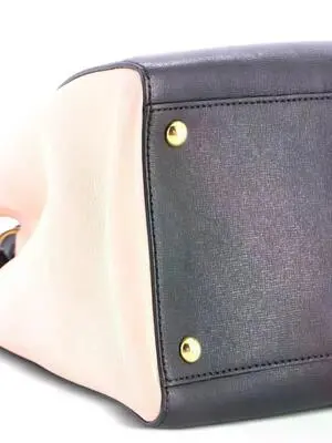 Fendi 2jours Leather Medium Tote Bag - Black