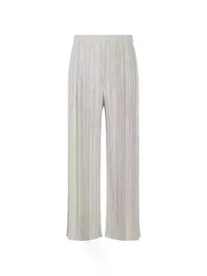 Issey Miyake Plissé Straight-leg Trousers - Grey