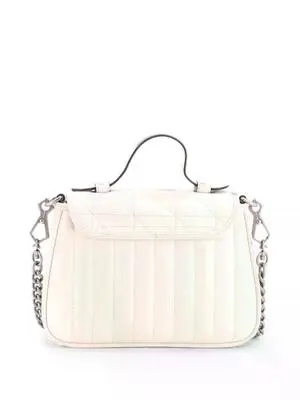 Gucci Gg Marmont Top Handle Flap Bag Mixed Matelasse Leather Mini Satchel