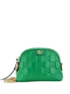 Gucci Matelassé Leather Small Shoulder Bag - Green