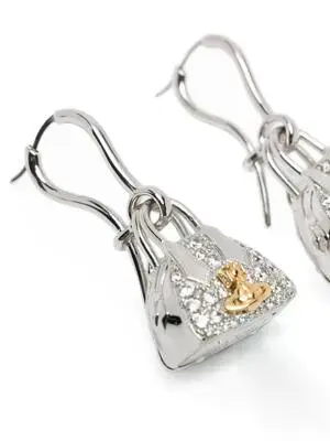 VIVIENNE WESTWOOD Yasmine Orb-plaque Crystal-embellished Earrings