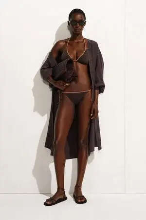 Cos Gathered Silk Midi Dress