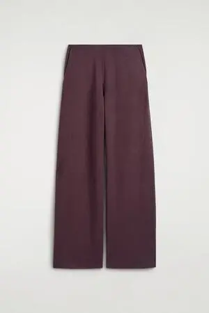 Cos Modal-blend Jersey Straight-leg Pants - Red