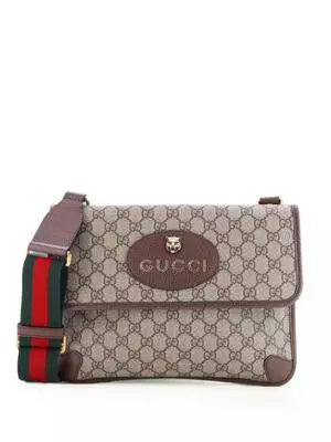 Gucci Gg Coated Canvas Medium Messenger Bag - Brown