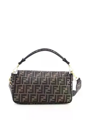 Fendi Baguette Nm Bag Zucca Canvas Medium Shoulder Bag