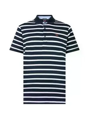Paul & Shark Striped Short-sleeve Polo Shirt - Blue