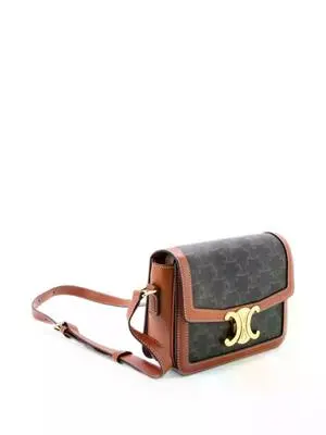 Celine Triomphe Coated Canvas Shoulder Bag