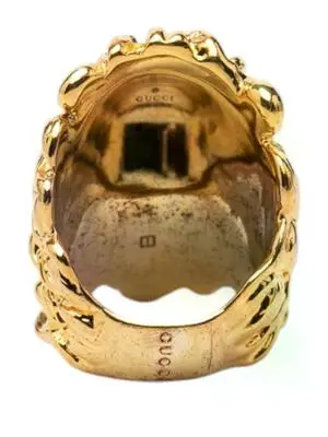 Gucci Crystal Lion Head Ring