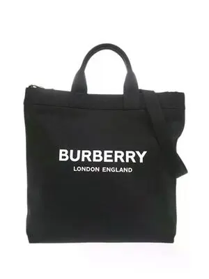 Burberry Nylon Logo Artie Convertible Tote Satchel - Black