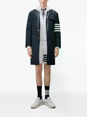 Thom Browne Poly Tech Down Filled 4-bar Overcoat