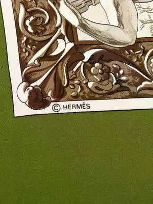 Hermès 1968-1969 L Hiver Silk Scarf 90 Scarves