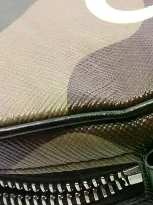 Celine Triomphe Coated Canvas Camouflage Crossbody Bag - Green