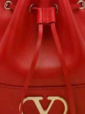 Valentino Garavani Vlogo Signature Bucket Bag - Red