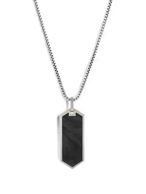 Tateossian Geometric Pendant Box Chain Necklace