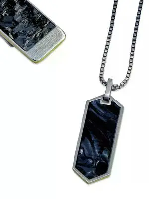 Tateossian Geometric Pendant Box Chain Necklace