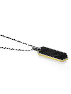 Tateossian Geometric Pendant Box Chain Necklace