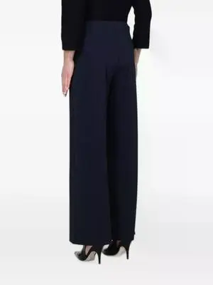 Max Mara Navy Stretch Jersey Drawstring Trousers