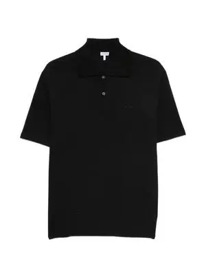 Loewe Anagram-embroidered Polo Shirt - Black