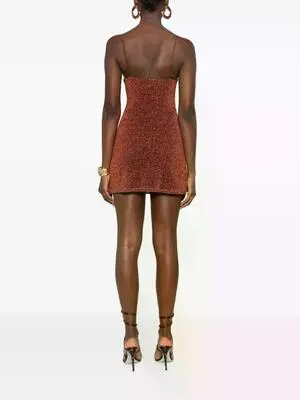 Oseree Lumière Shell Metallic-effect Mini Dress