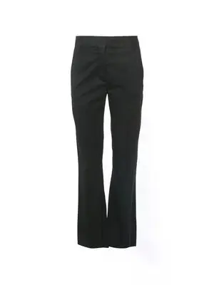 Valentino Garavani Gabardine Straight-leg Trousers - Black